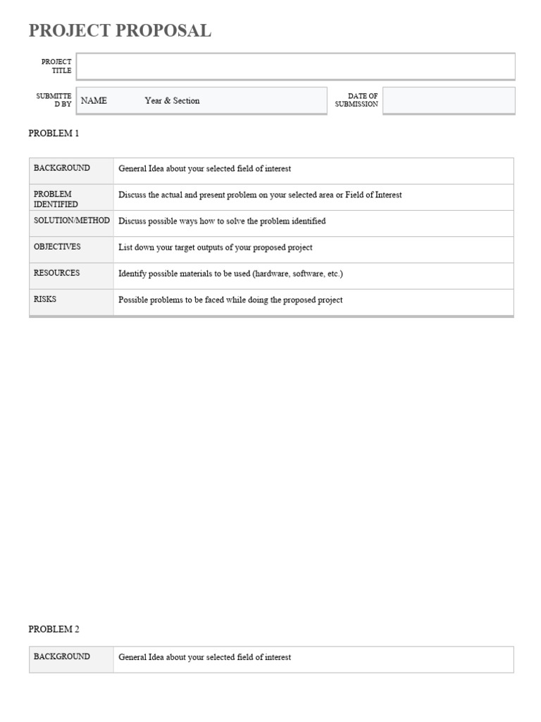 CC 101 Project Proposal Template | PDF
