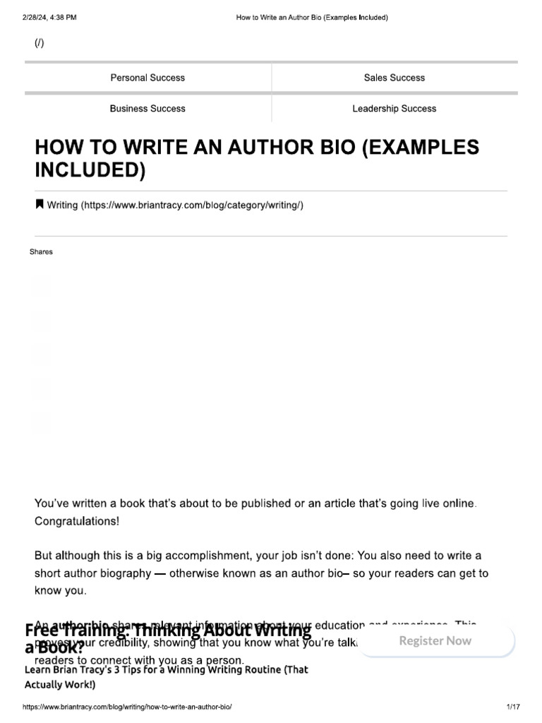 Author Bio | PDF