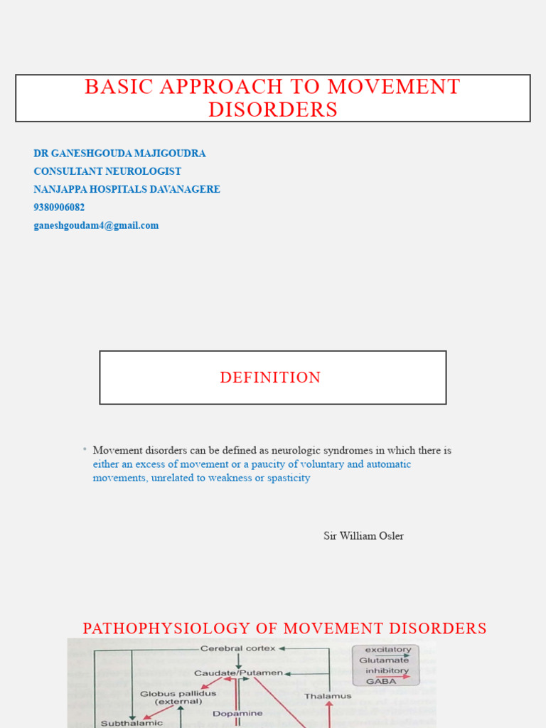 Understanding Movement Disorders Basics | PDF | Dystonia | Anatomical ...