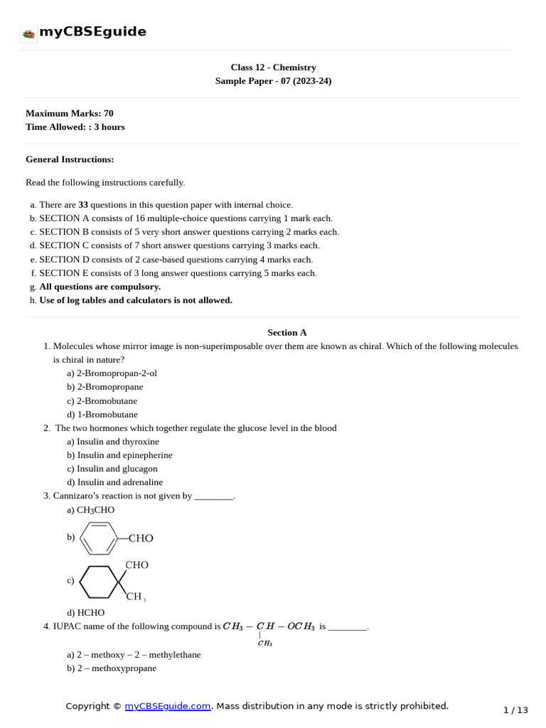12 Chemistry23 24 sp07 | PDF | Physical Sciences | Physical Chemistry