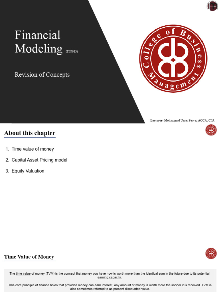 C2 Revision of Concepts v1 | PDF | Time Value Of Money | Free Cash Flow