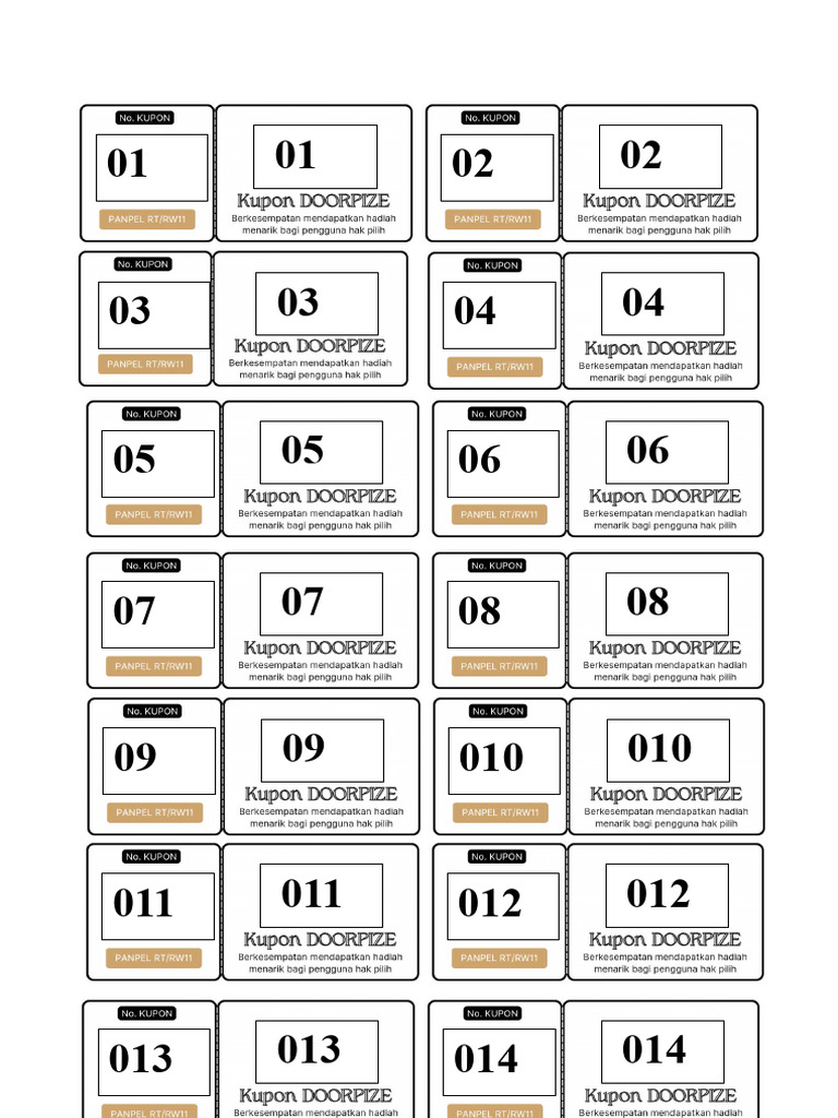Kupon Doorprize | PDF