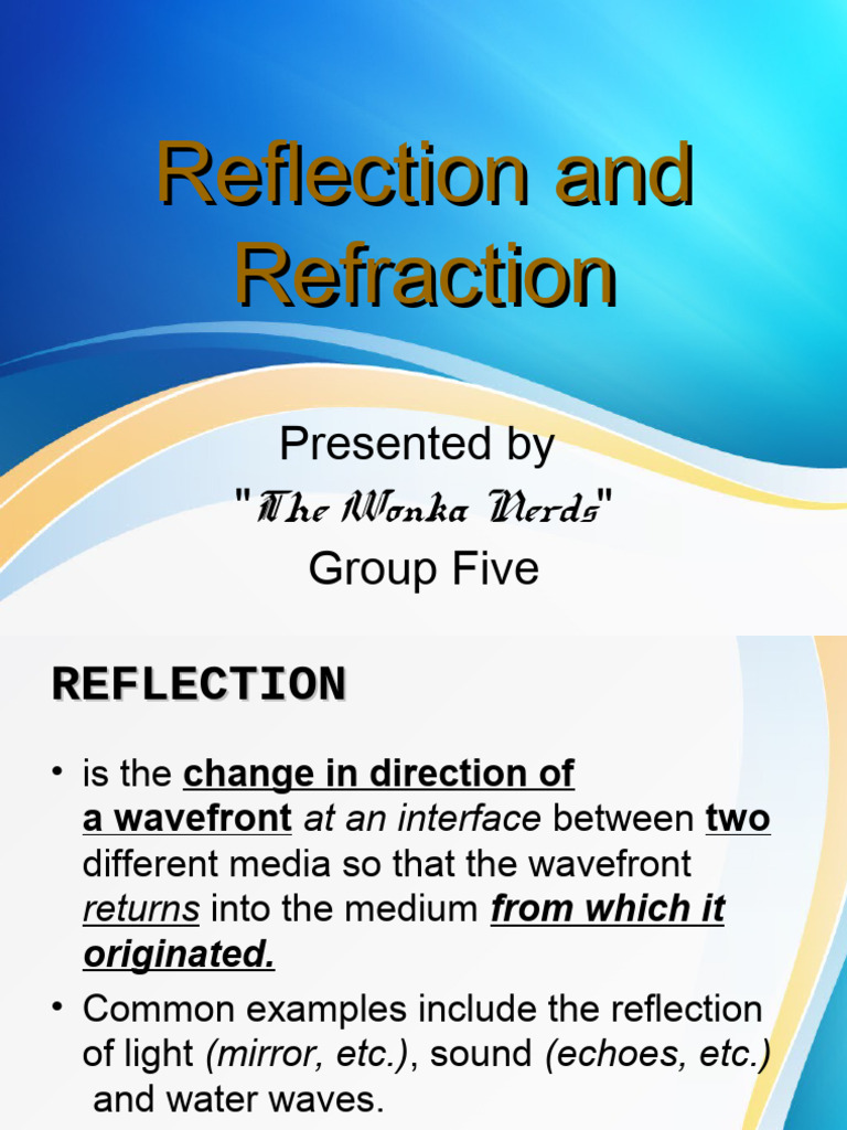 Reflection and Refraction | PDF