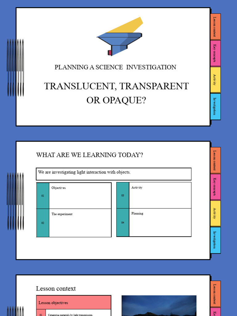Exploring Light: Transparent vs. Opaque | PDF | Light | Materials Science