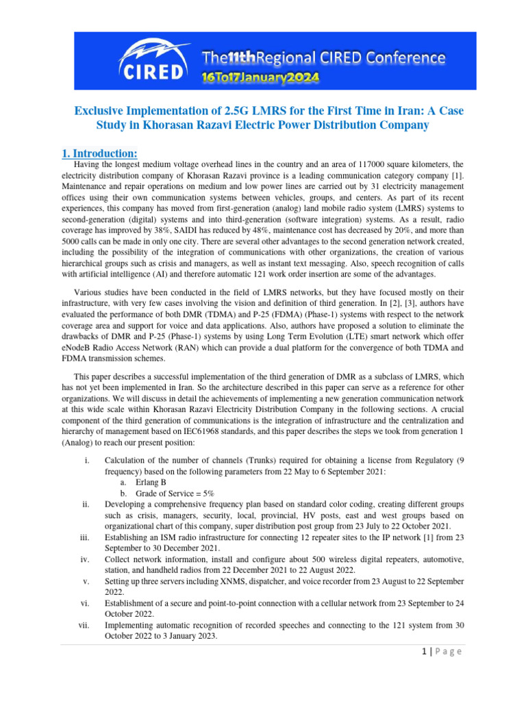 2.5G LMRS Implementation in Iran | PDF | Computer Network ...