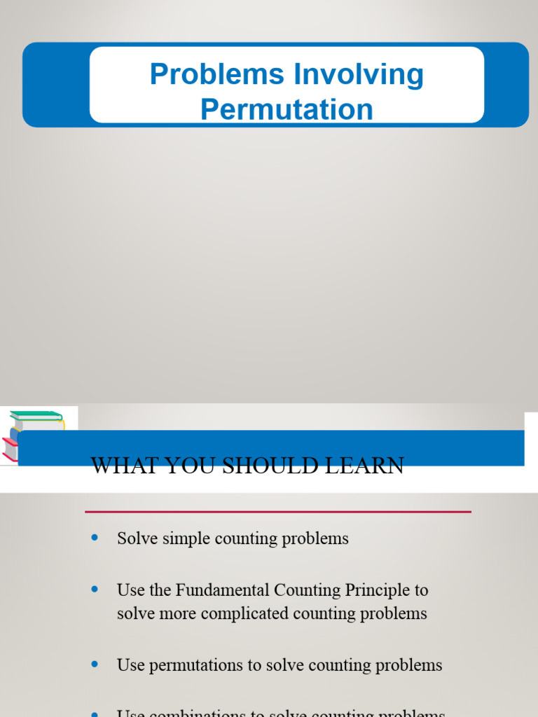 G10 Math Q3 - Week 2 - Problems Involving Permutation | PDF | Permutation | Numbers