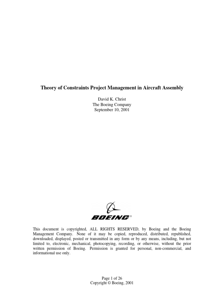 Toc TBC | PDF | Lean Manufacturing | Project Management