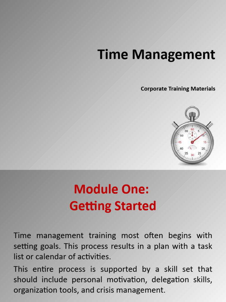 Time Management | Download Free PDF | Goal | Time Management