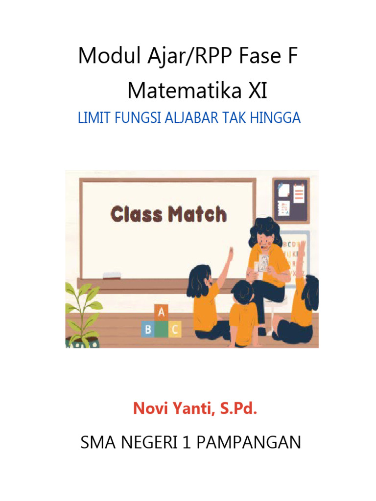Modul Ajar Matematika - Limit Fungsi Aljabar - Fase F | PDF