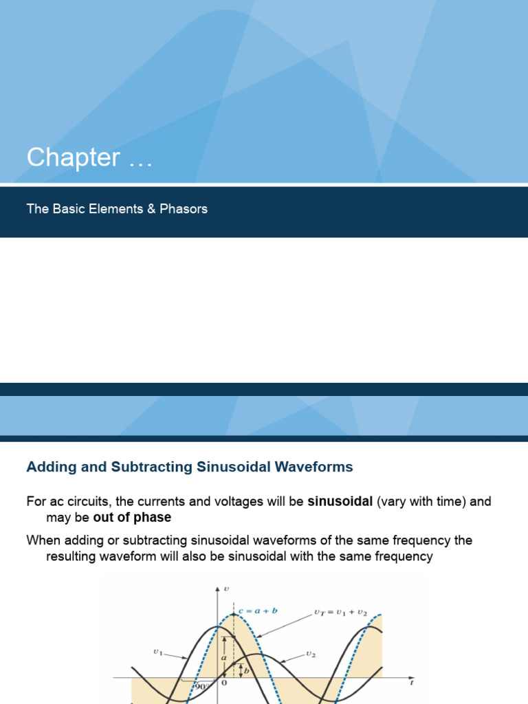 The Basic Elements&Phasor | PDF | Electrical Impedance | Ac Power