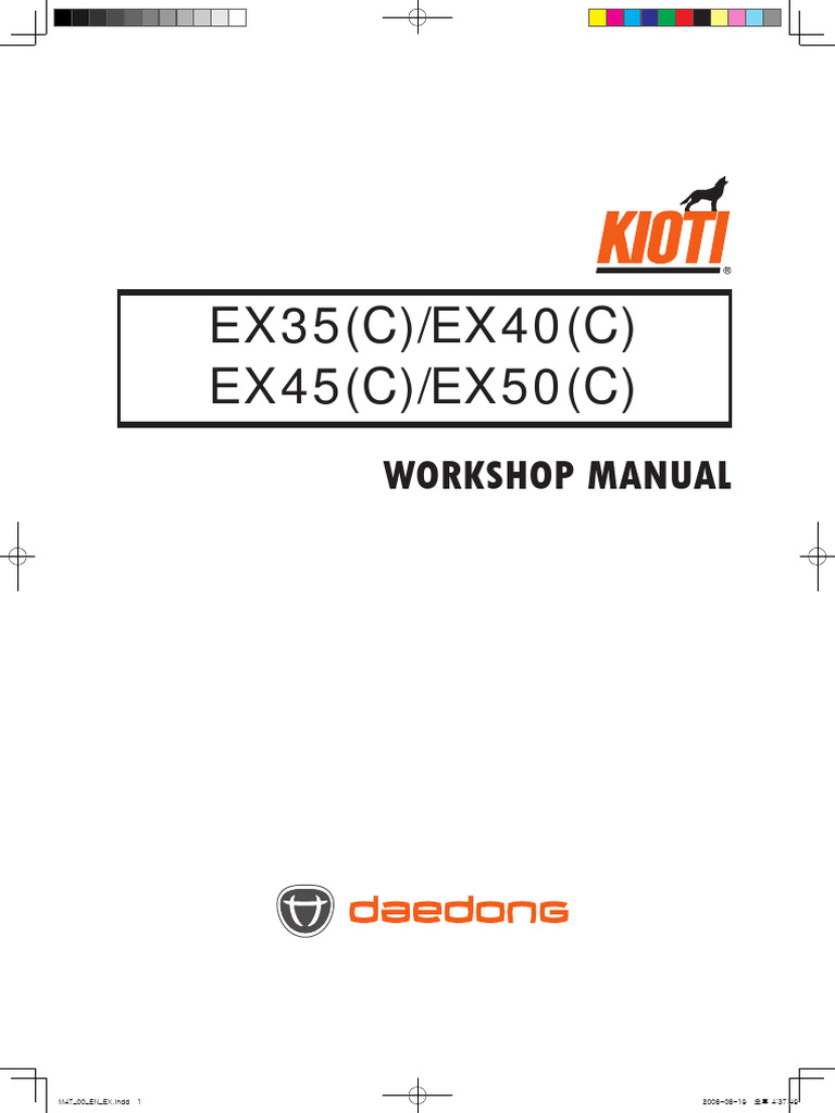 Kioti Daedong EX35 (C), EX40 (C), EX45 (C), EX50 (C) Tractors Service ...
