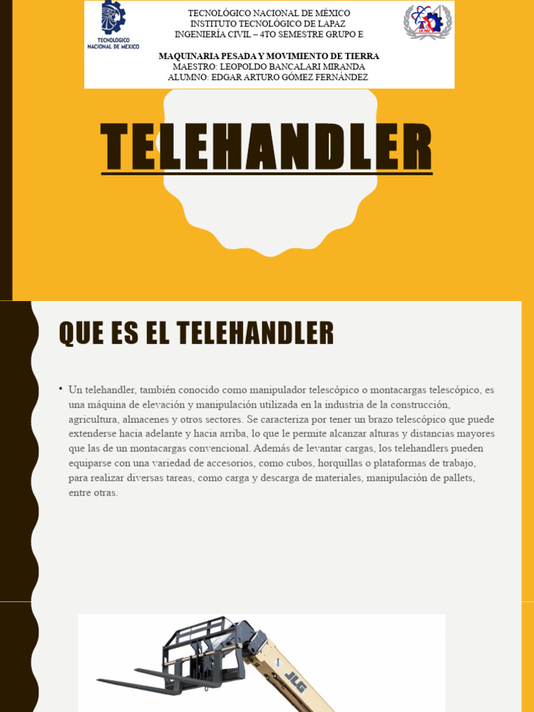 Tele Handler | PDF | Tecnología de vehículos | Máquinas