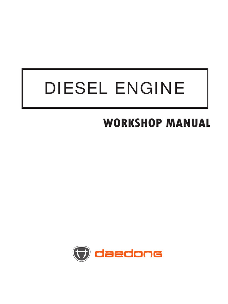 Kioti Daedong Series 3C, A, B Engines Service Manual 4A220LWS | PDF ...