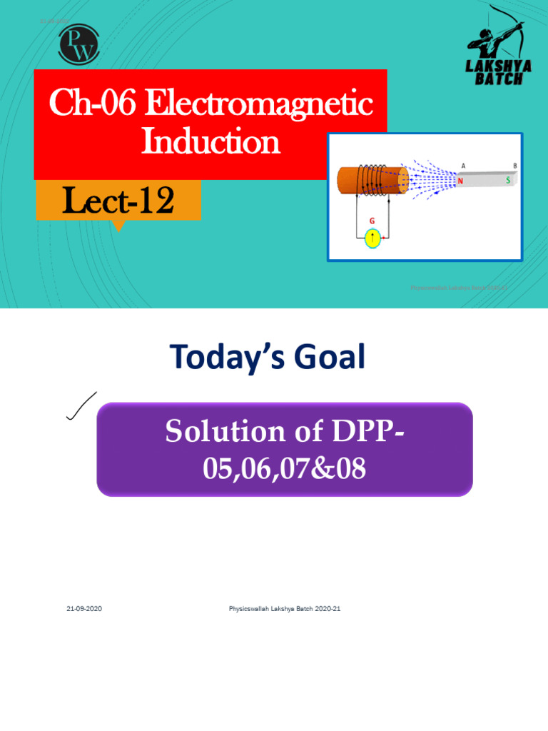 Lecture 12 Electromagnetic Induction Emi Pdf Electromagnetic Induction Inductor