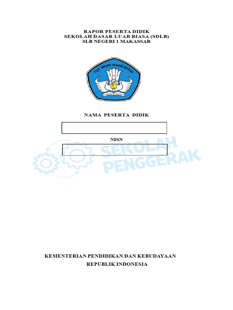 Format Laporan Hasil Belajar (Rapor Kurikulum Merdeka) | PDF