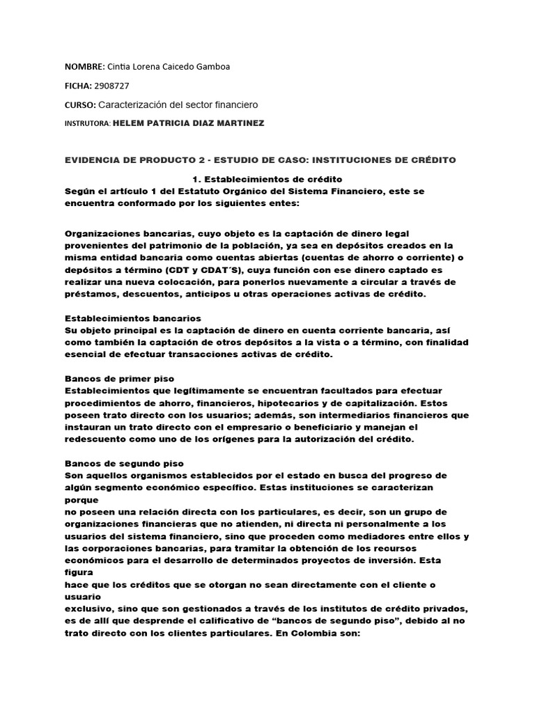 Caracterizacion Del Sistema Financiera | PDF | Seguro | Reaseguro