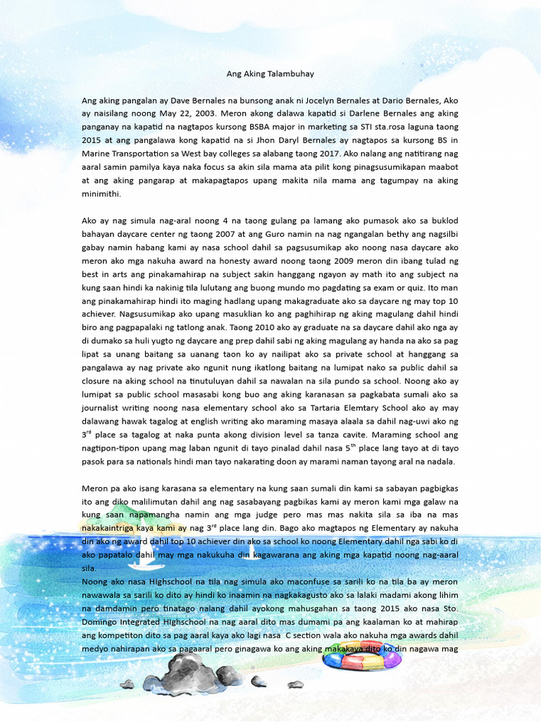 Ang Aking Talambuhay | PDF