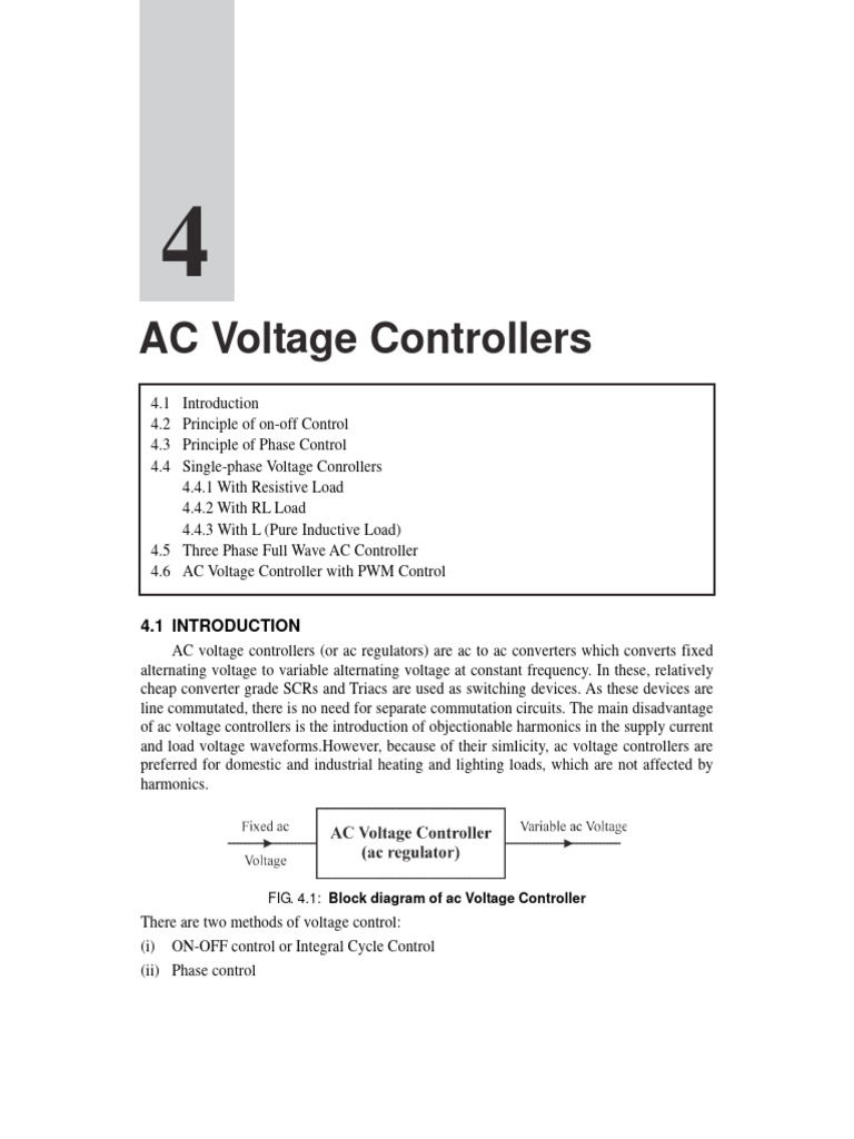 AC Voltage Control Techniques | PDF | Power Electronics | Alternating Current
