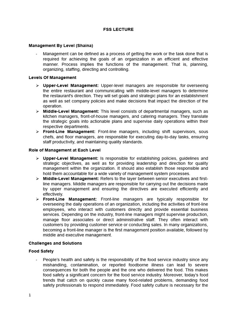 FSS Lec File | PDF | Leadership | Recruitment