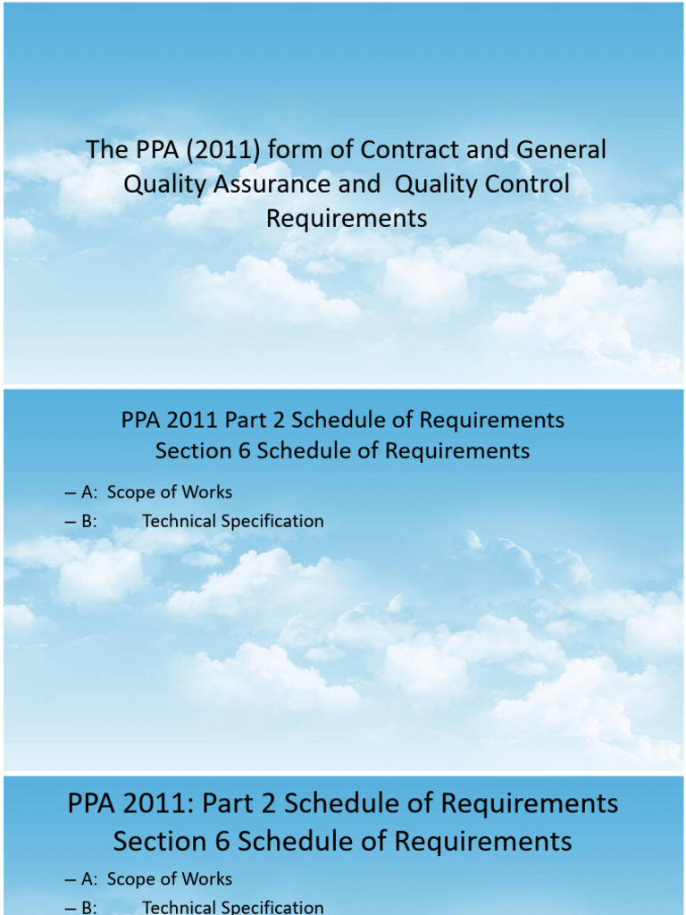 7 The PPA 2011 and FIDIC Form of Contract and Quality Assurance | PDF ...