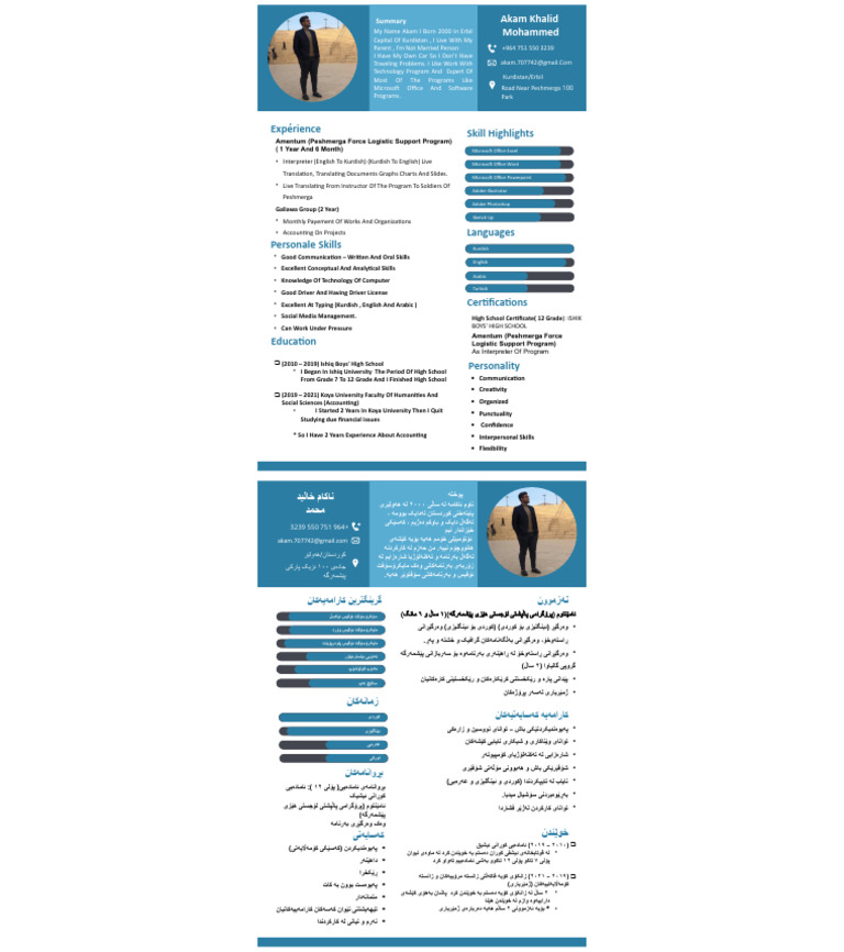 Expérience Skill Highlights | PDF | Peshmerga | World Politics