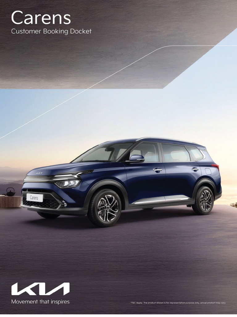 KIA CARENS BookingDocket | PDF | Receipt | Invoice