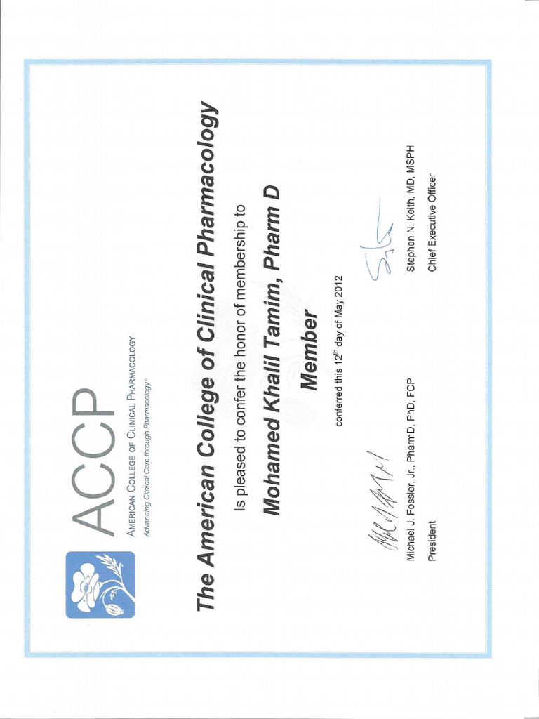 ACCP Mohamed Khalil TAMIM | PDF