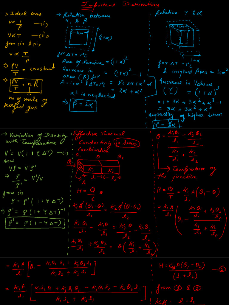 Important Derivations Part 2 Xi | PDF