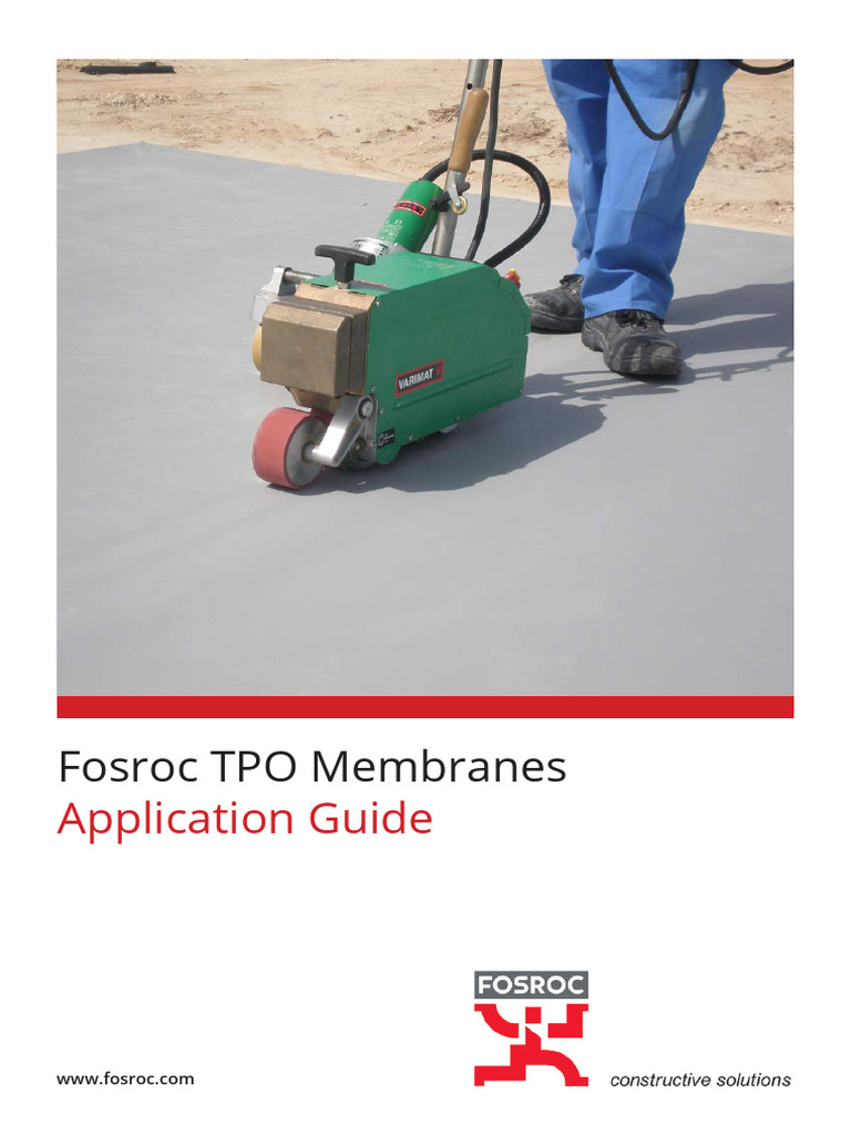 Fosroc TPO Application Guidebook | PDF | Welding | Construction