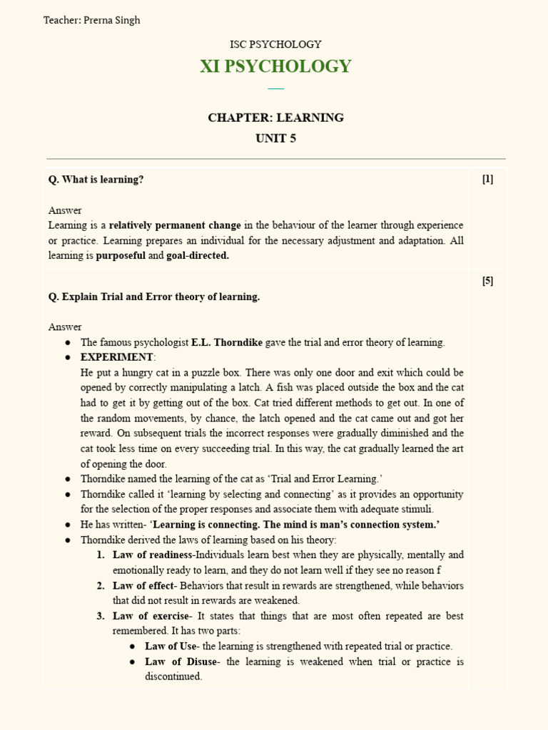 Learning XI | PDF | Classical Conditioning | Reinforcement