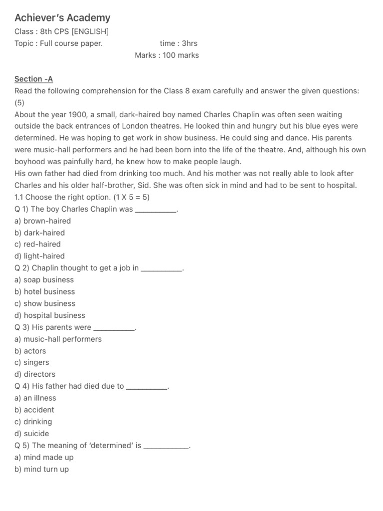 Achiever's Academy 15 | PDF | Adverb | Adjective