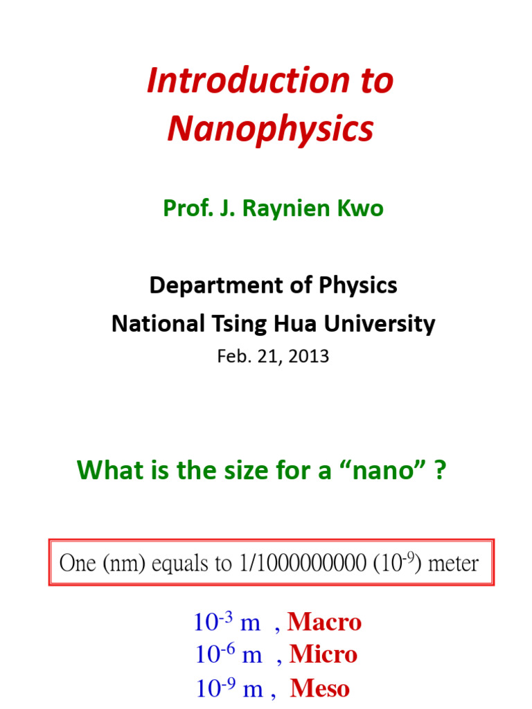 102 2 21 Nanophysics Introduction Kwo English | PDF | Nanotechnology ...