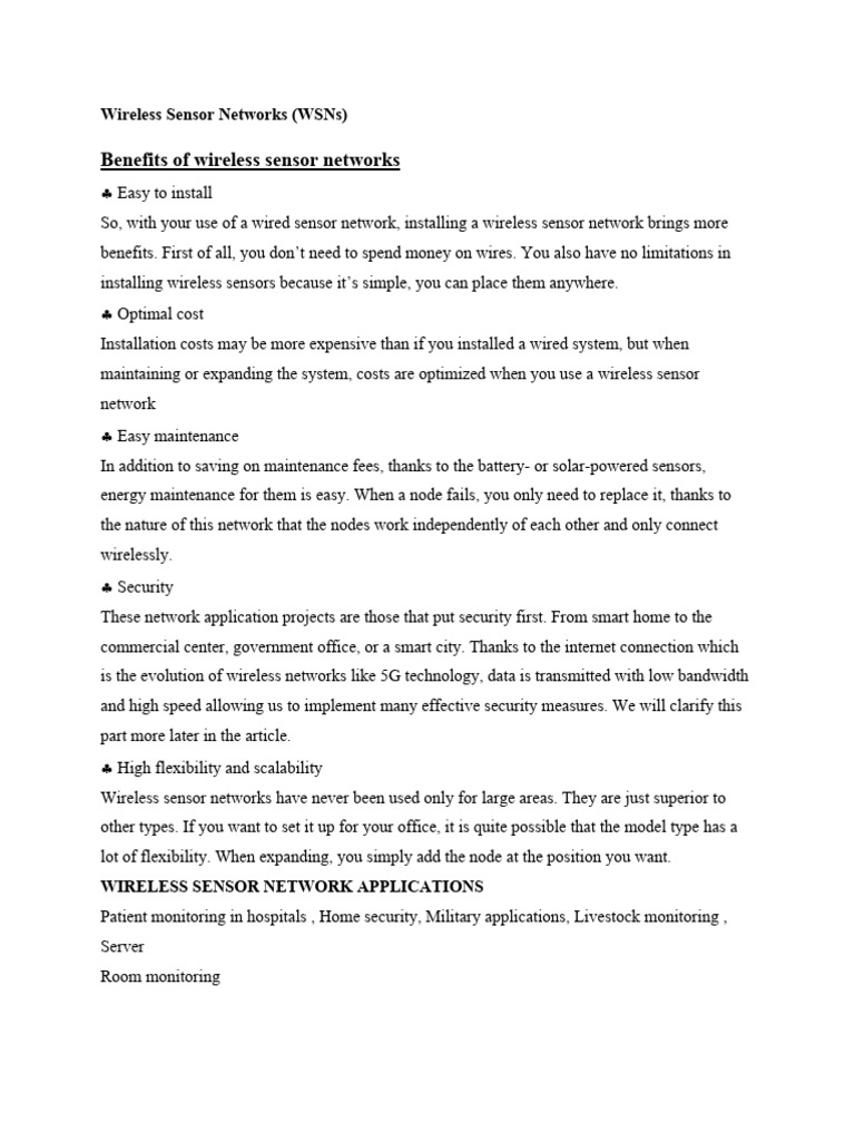 Wireless Sensor Networks | PDF | Wireless Sensor Network | Computer Network