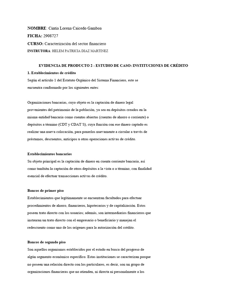 Caracterizacion Del Sistema Financiera | PDF | Seguro | Reaseguro