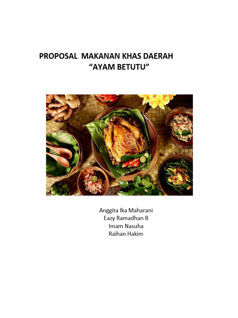 Contoh Proposal Kuliner. | PDF