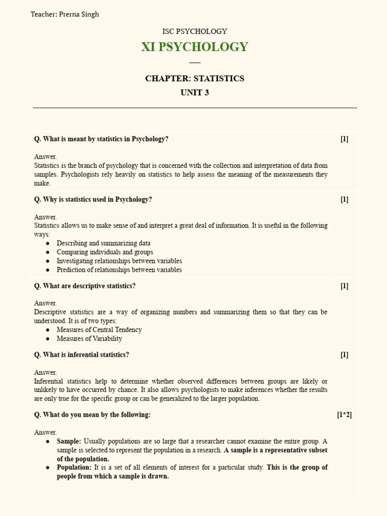 Statistics XI | PDF | Statistics | Variance