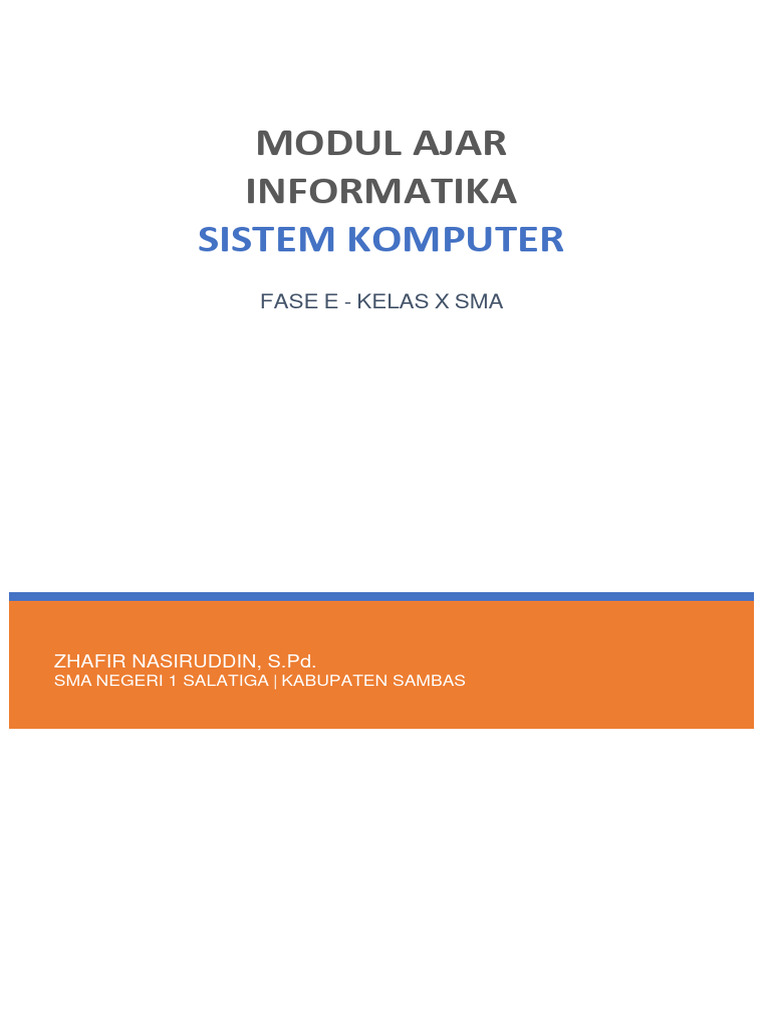Modul Sistem Komputer Kelas X | PDF