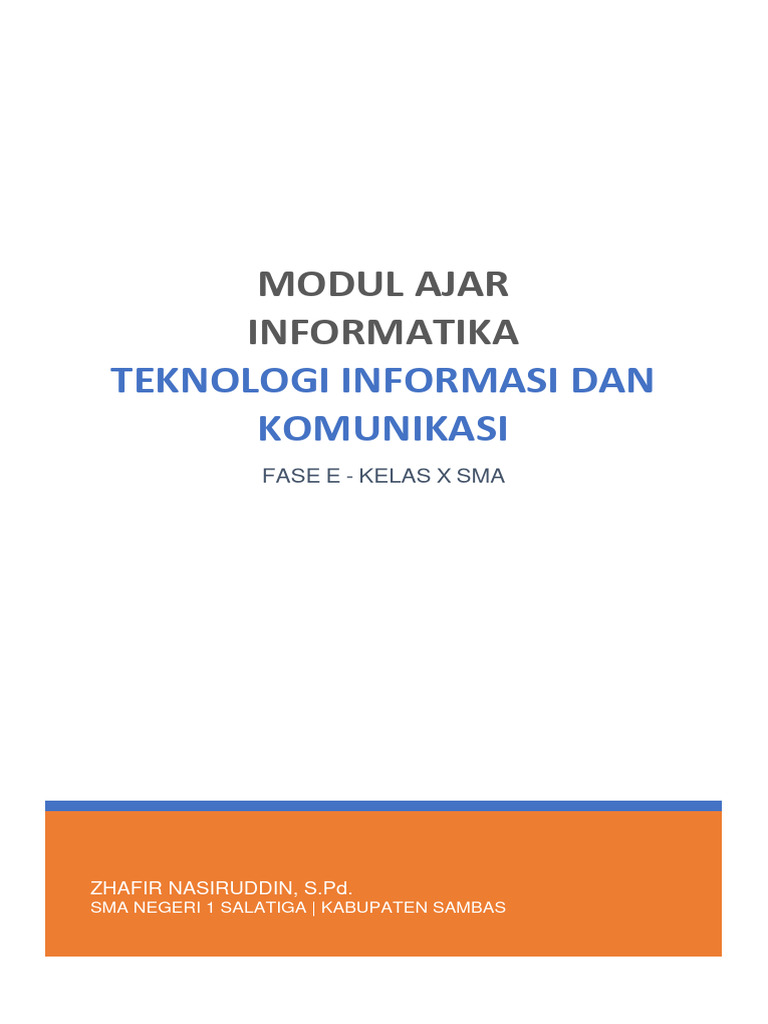 Modul Informatika Kelas X: Integrasi Aplikasi | PDF | Karier & Perkembangan