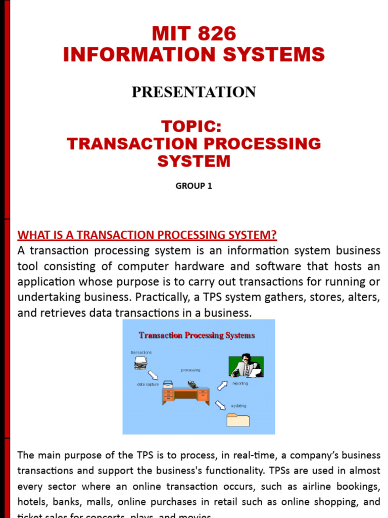 Transaction Processing System Slides | PDF | Database Transaction | Receipt