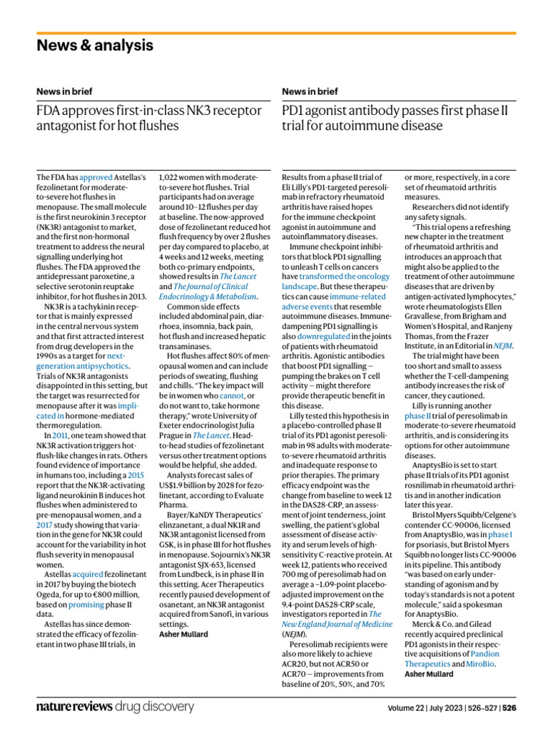 News & Analysis | PDF | Rheumatoid Arthritis | Hot Flash