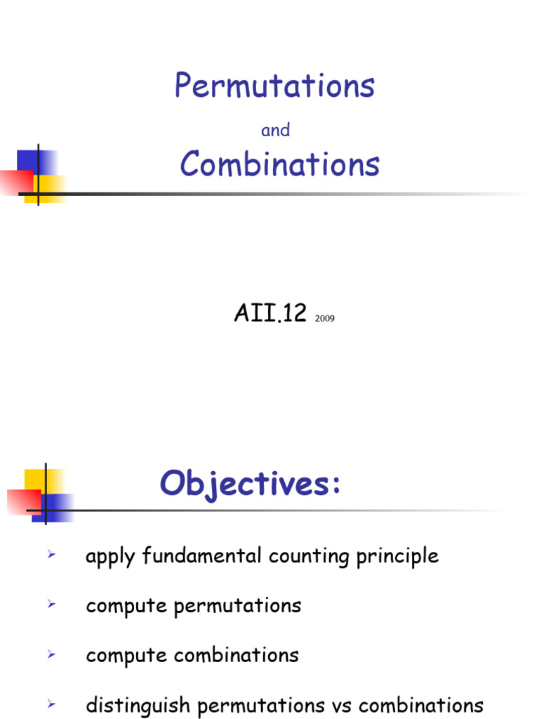Permutations And Combinations Pdf Permutation Discrete Mathematics