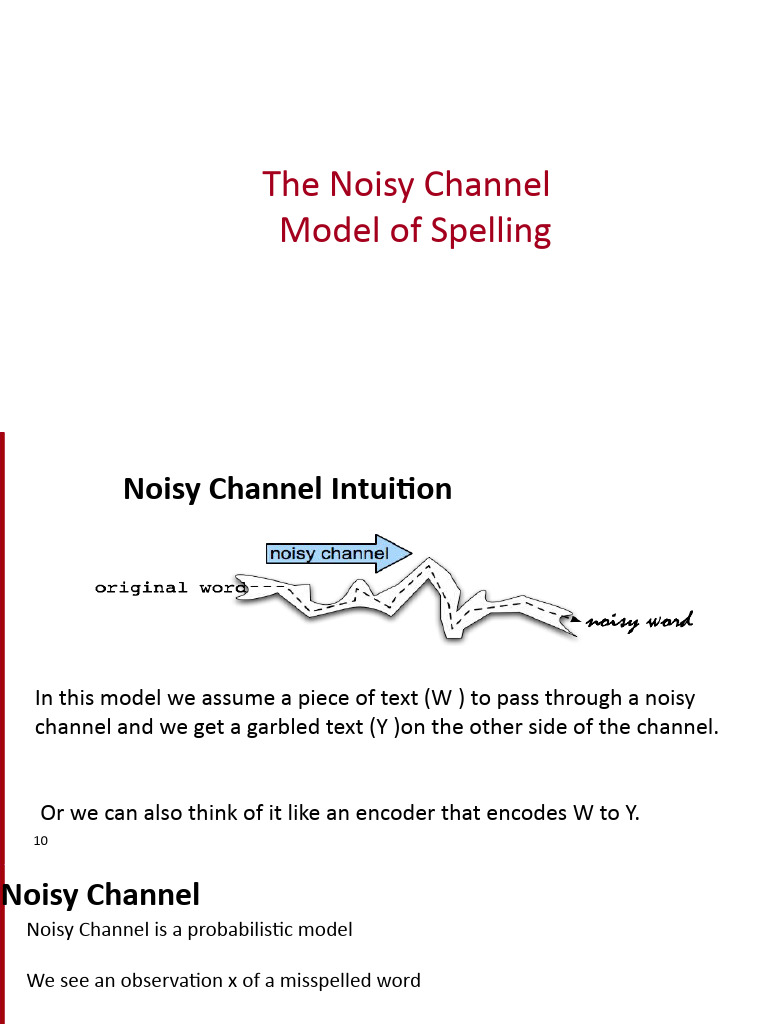 Noisy Channel Model for Spelling Correction | PDF | Algorithms ...