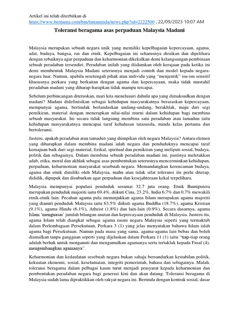 Artikel 39 (Masyarakat Madani) | PDF