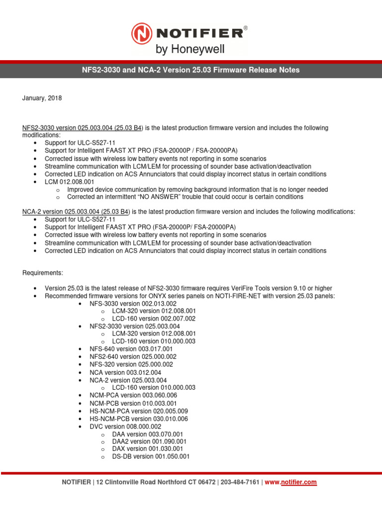 NFS2-3030 - NCA-2 Version 25.03 Release Notes 180101 | PDF | System ...