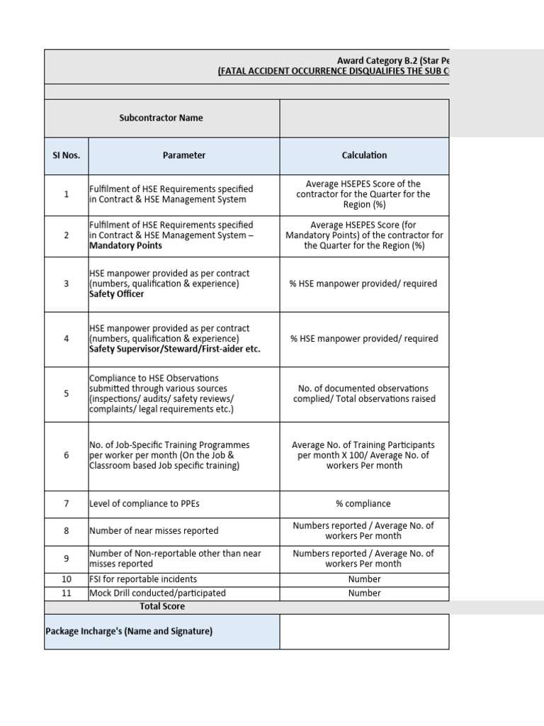 Nomination Form (Formats) Quarterly Award Scheme | PDF