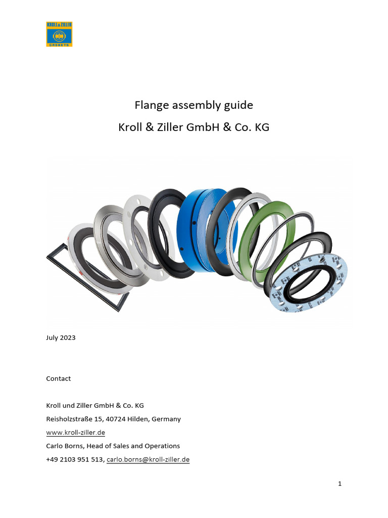 Flange Assembly Guide | PDF | Washer (Hardware) | Physical Sciences