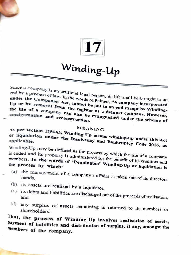 Winding Up | PDF | Liquidation | Financial Economics