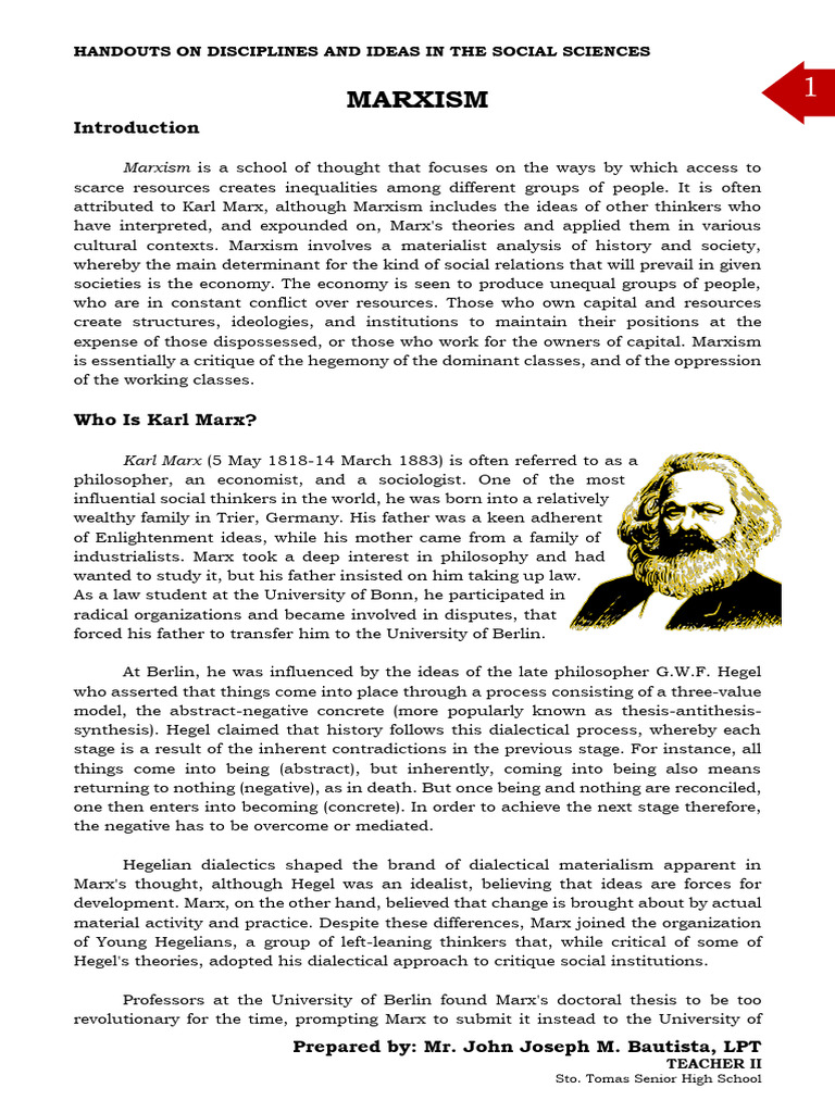 MARXISM | PDF | Karl Marx | Capitalism