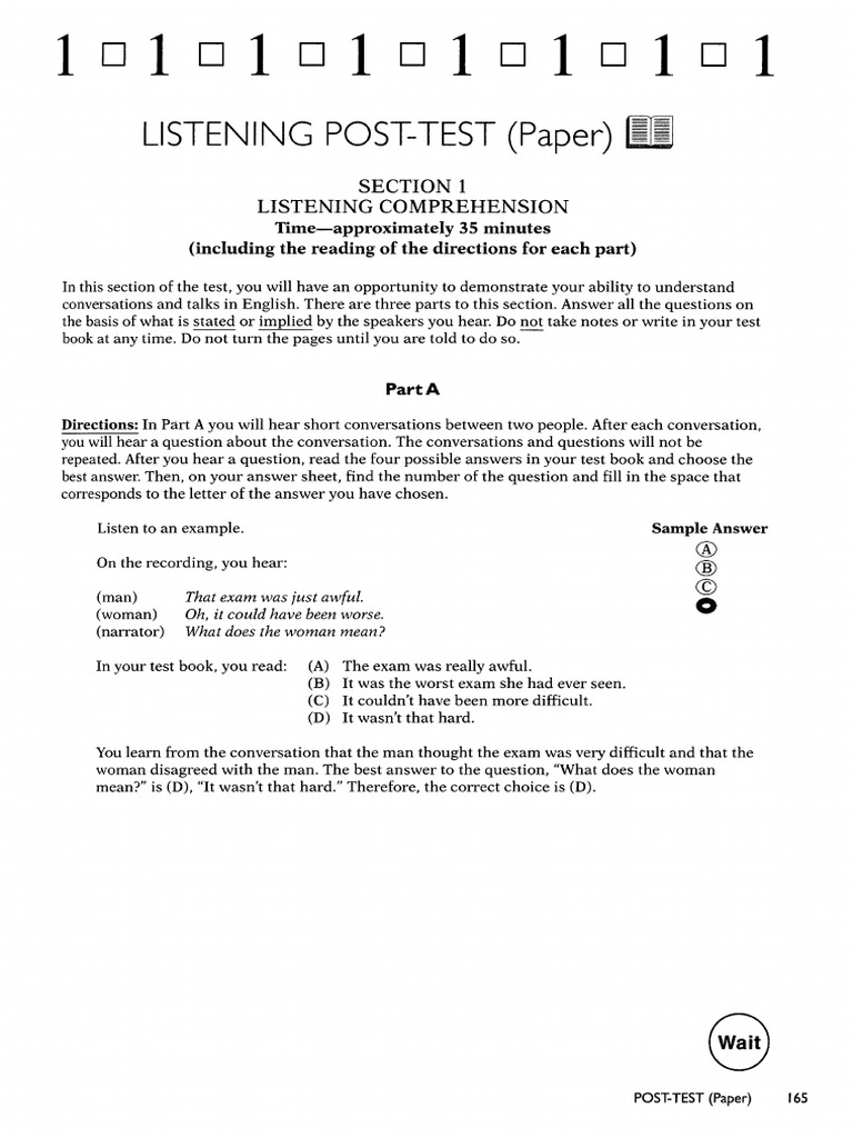 Listening Comprehension | PDF