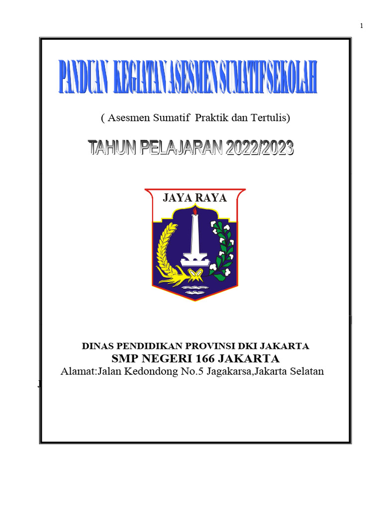 Panduan Asesmen SMPN 166 Jakarta 2023 | PDF | Karier & Perkembangan